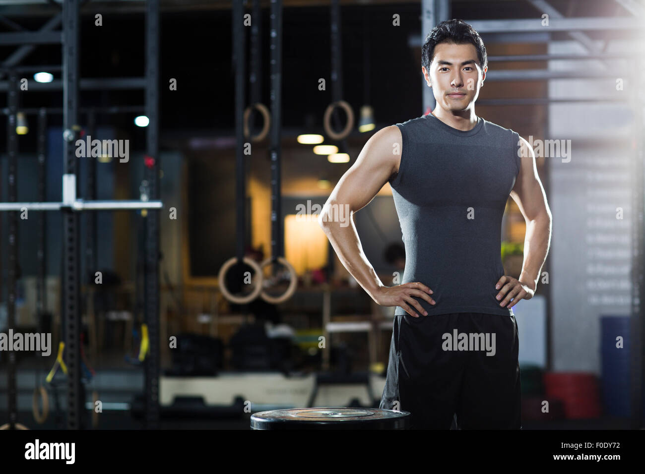 Hip machine exercise man hi-res stock photography and images - Alamy
