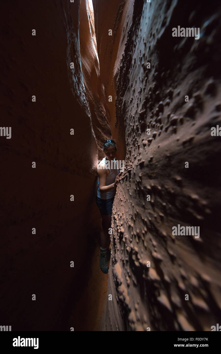 Spooky Gulch Short Canyon Grand Staircase-Escalante Stock Photo - Alamy