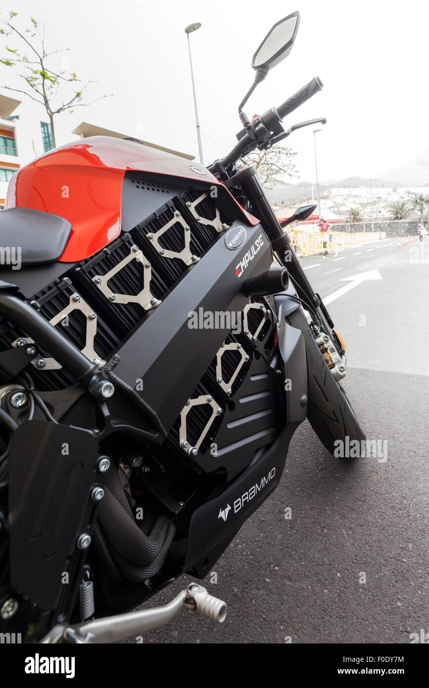 Electric motorcycles on display at the AdejeTec Experience day in the ...