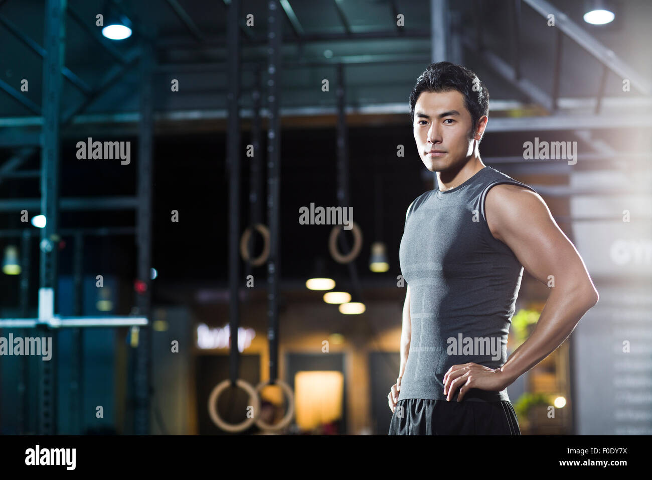 Hip machine exercise man hi-res stock photography and images - Alamy