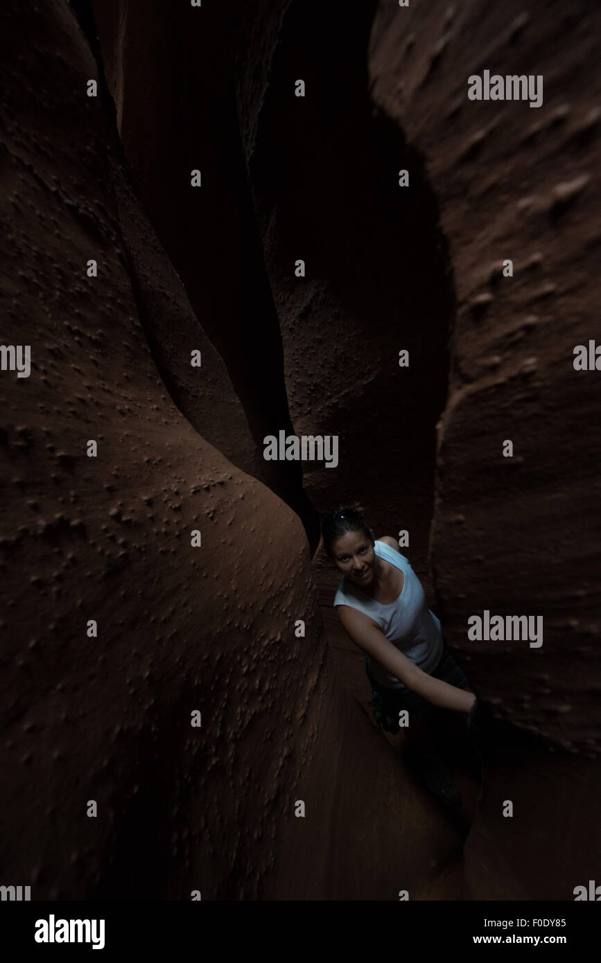 Spooky Gulch Short Canyon Grand Staircase-Escalante Stock Photo - Alamy