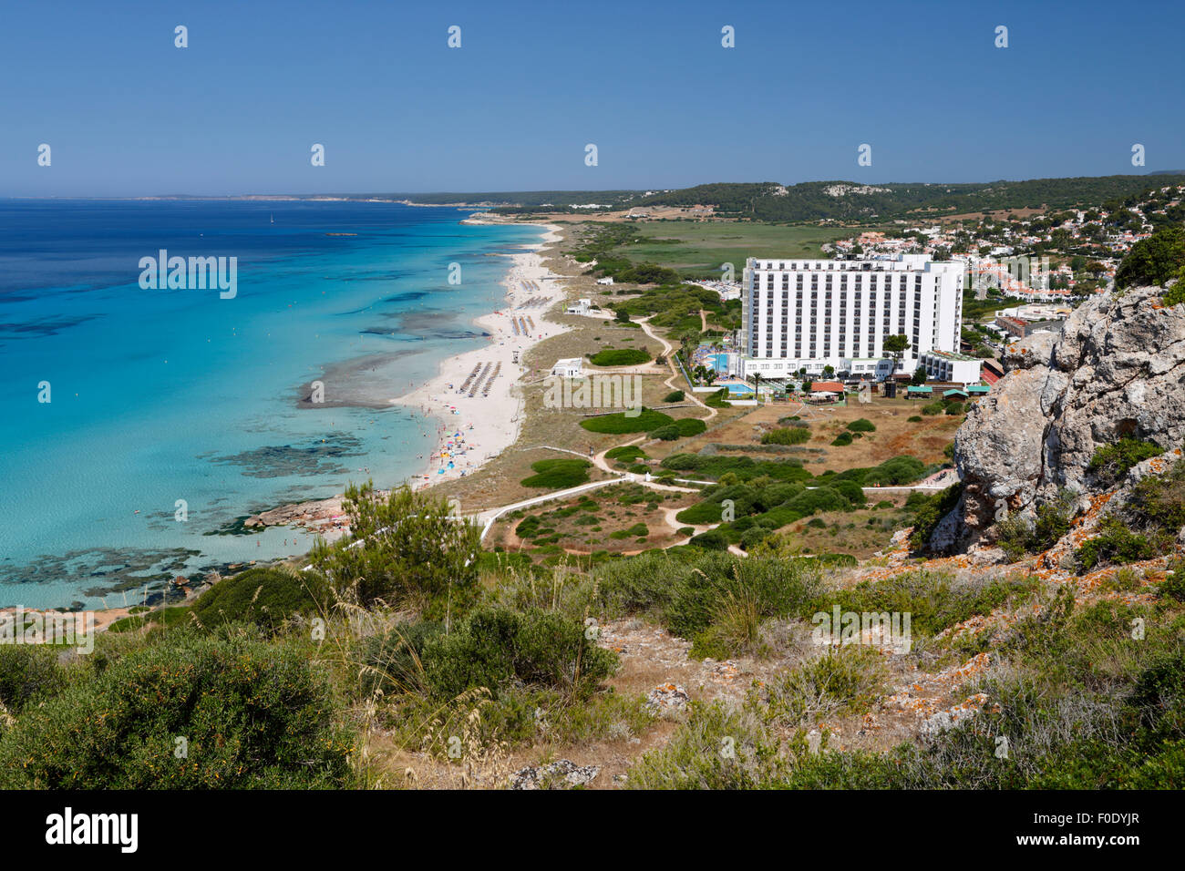 Son bou beach menorca hi-res stock photography and images - Alamy