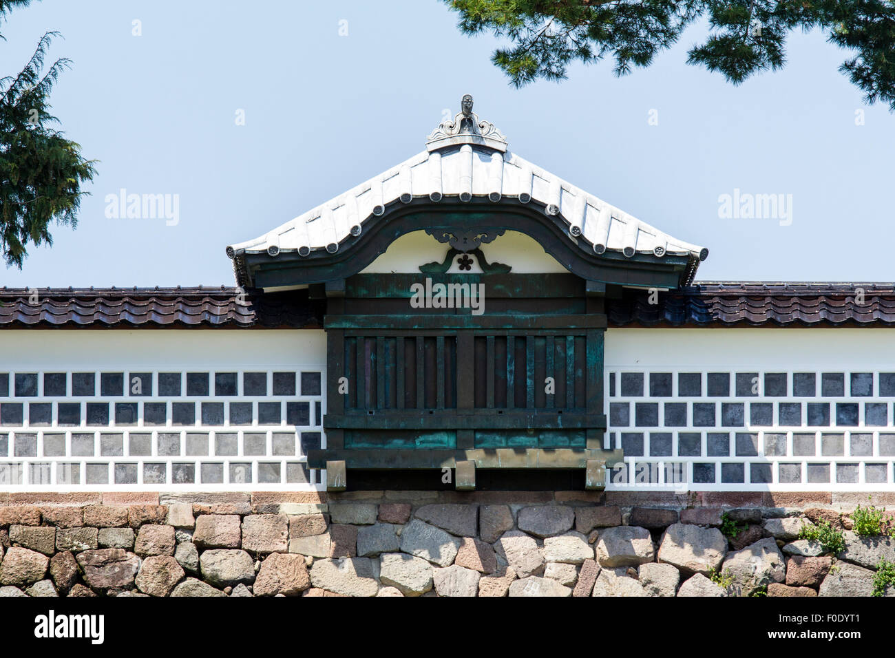 Japan, Kanazawa. Castle, Dashi window, small turret with cusped gable ...