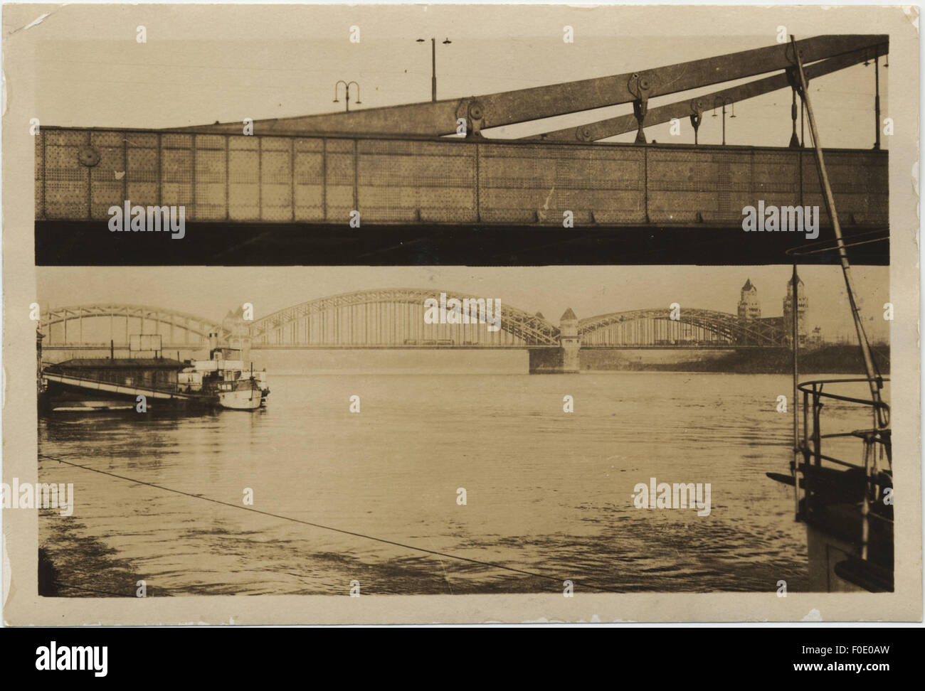 The Bridge at Cologne, likely referring to the famous Hohenzollern ...