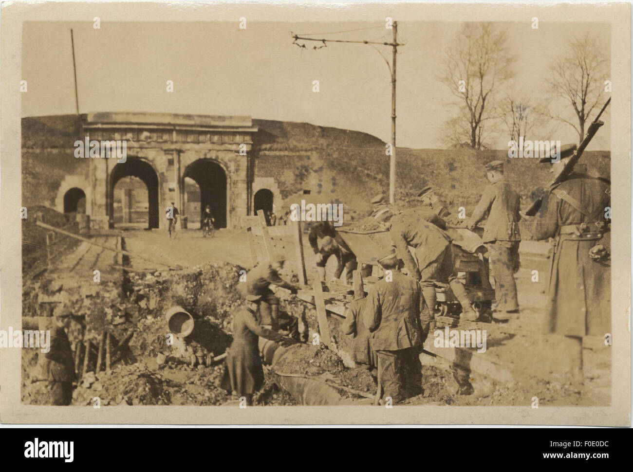 This historical image depicts German prisoners captured during World ...