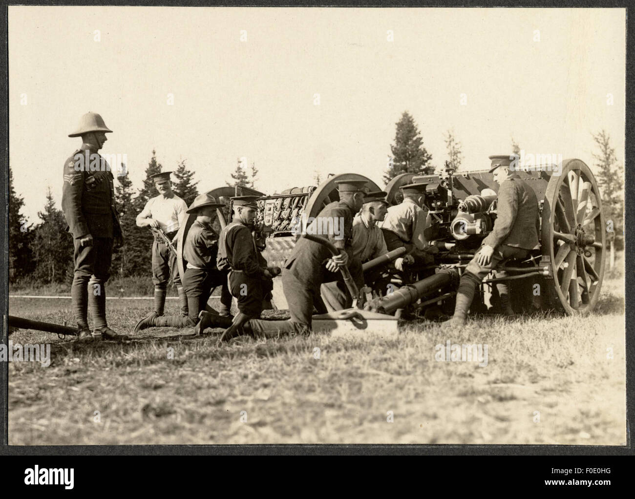 The section gun-drill of B Battery, Royal Canadian Horse Artillery ...