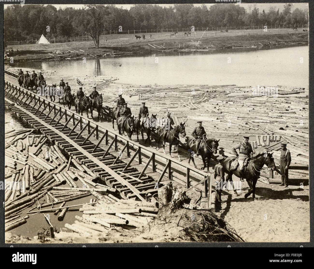 Colonel Sam Hughes, a notable military figure, and his staff are ...