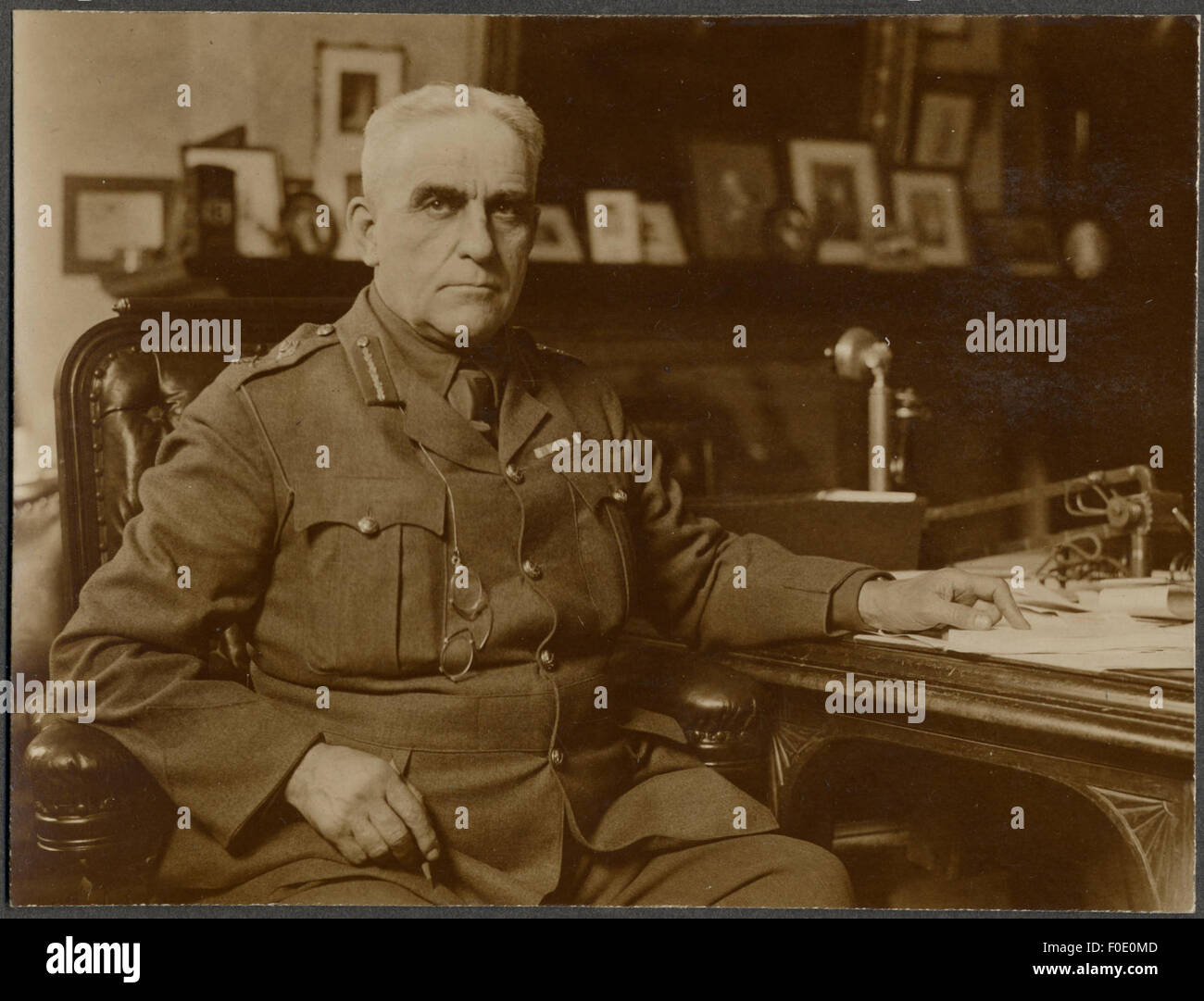 Major General Sir Sam Hughes in his office Stock Photo - Alamy