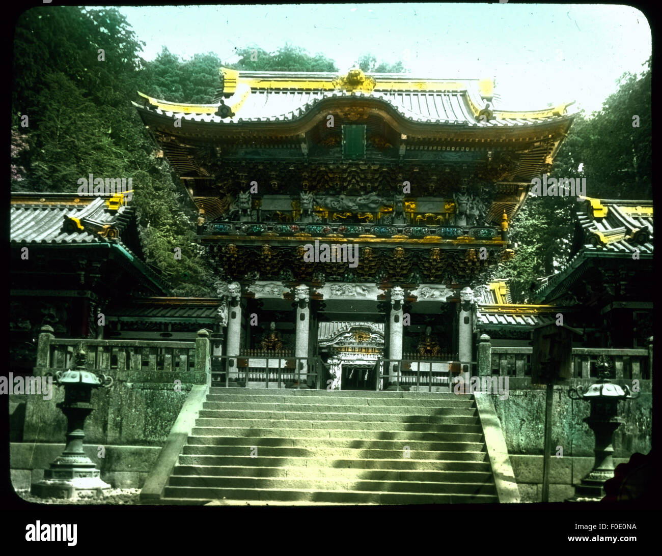 A detailed image of an ornamental building adorned with gold accents ...