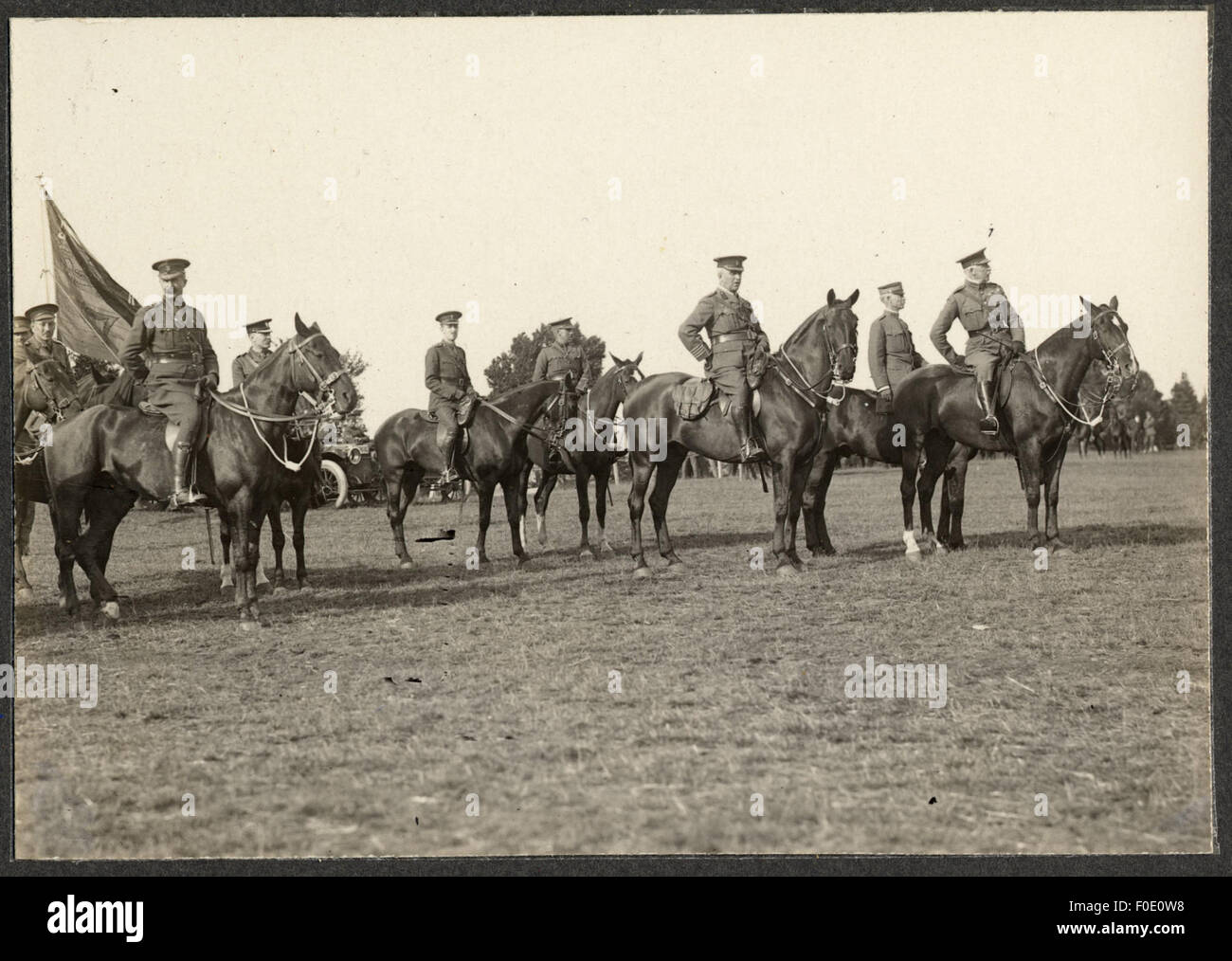 This image depicts Colonel Sam Hughes, with an unidentified governor ...