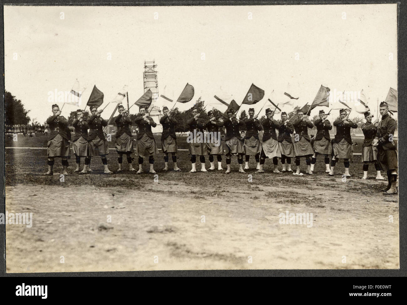 This photograph depicts signal (semaphore) training conducted by the ...