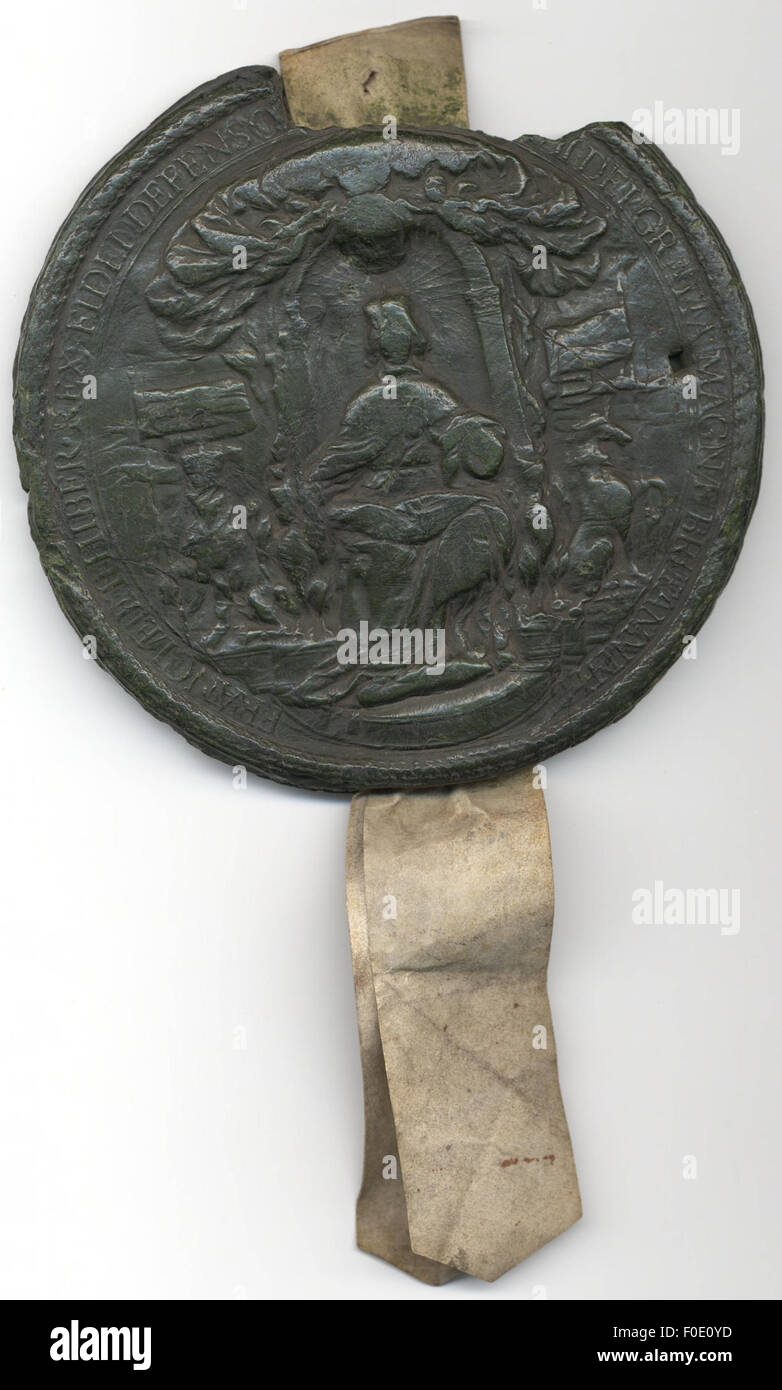 The wax seal of Edward VI, son of Henry VIII, was used to authenticate ...