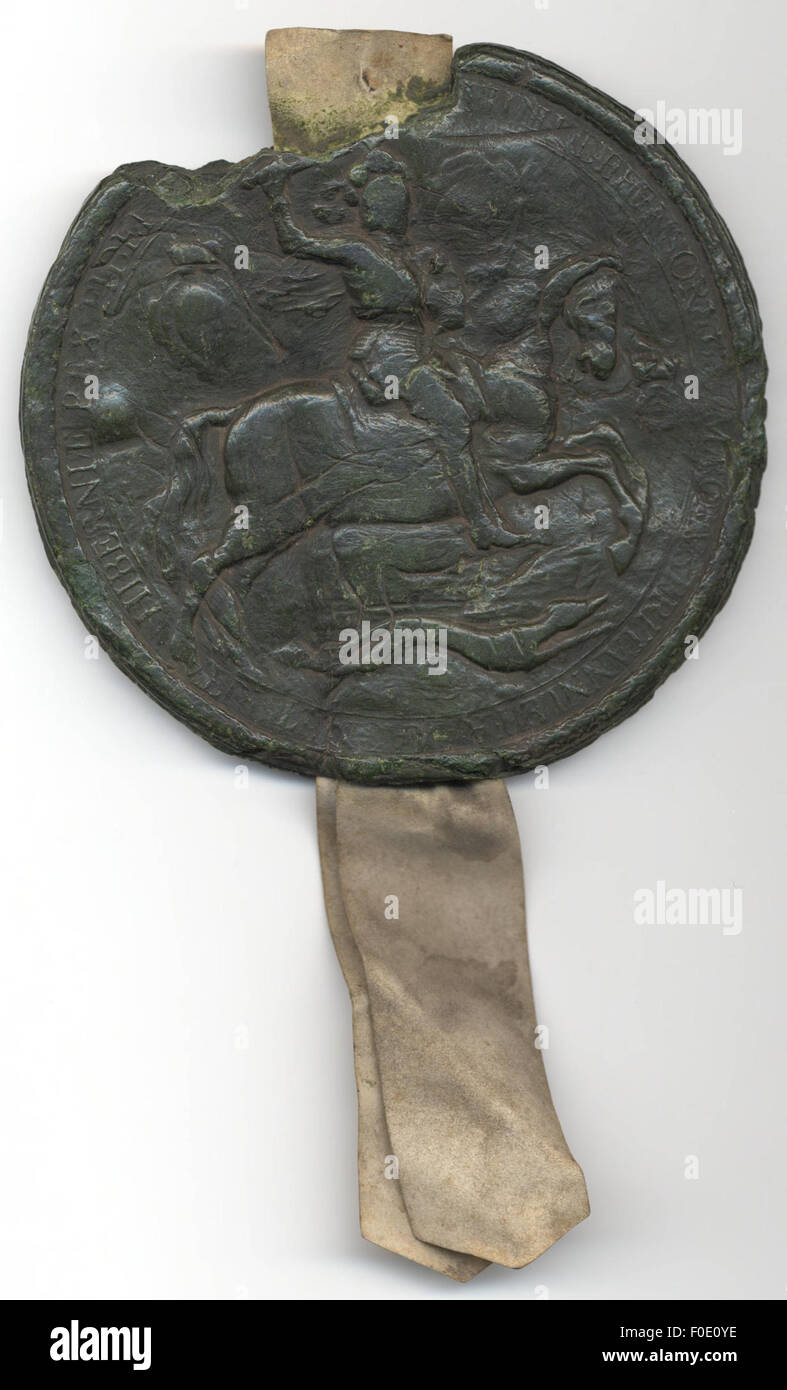 This wax seal belonged to Edward VI, King of England from 1547 to 1553 ...