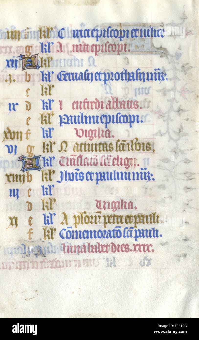 Gothic calendar hi-res stock photography and images - Alamy