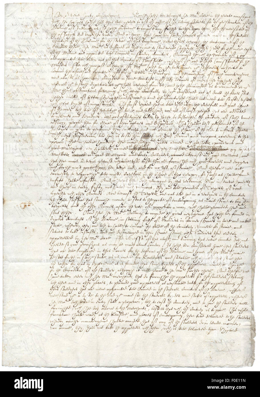 This is a letter from Queen Elizabeth I's Privy Council, a key document ...