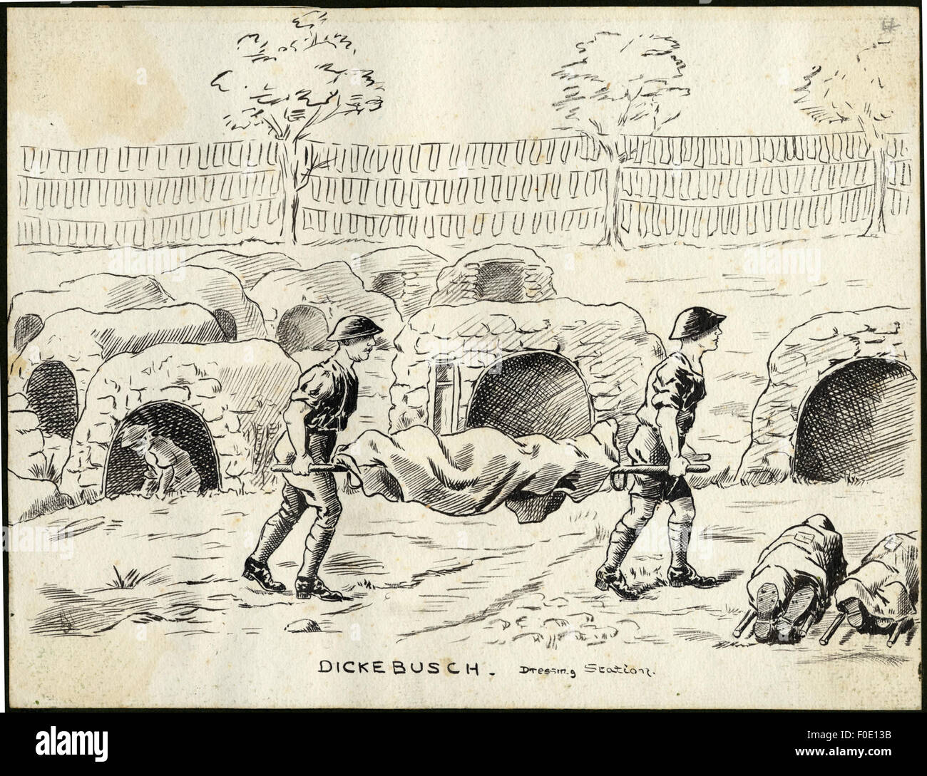 The Dressing Station in Dickebusch was a site used during World War I ...