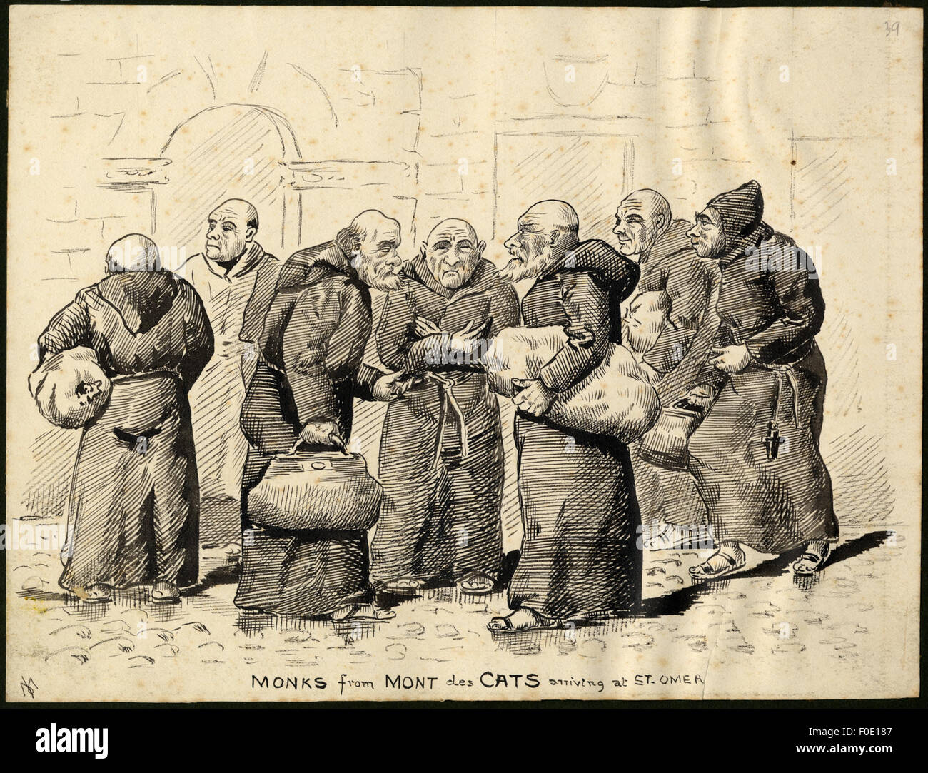 Monks from Mont des Cats, a monastery in France, are depicted arriving ...