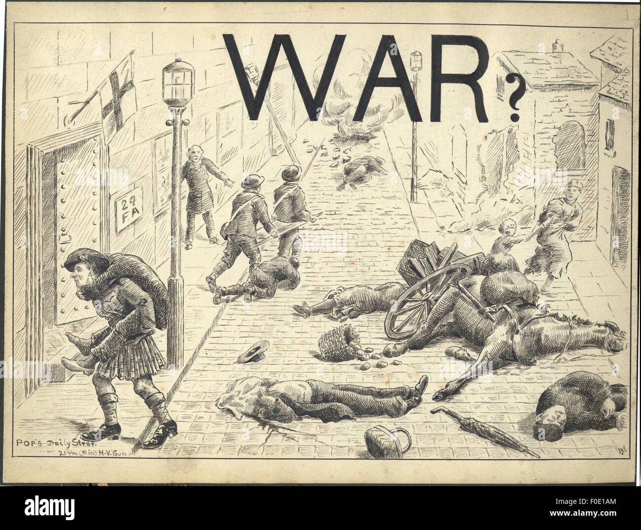 A representation of war, potentially symbolizing the devastating ...