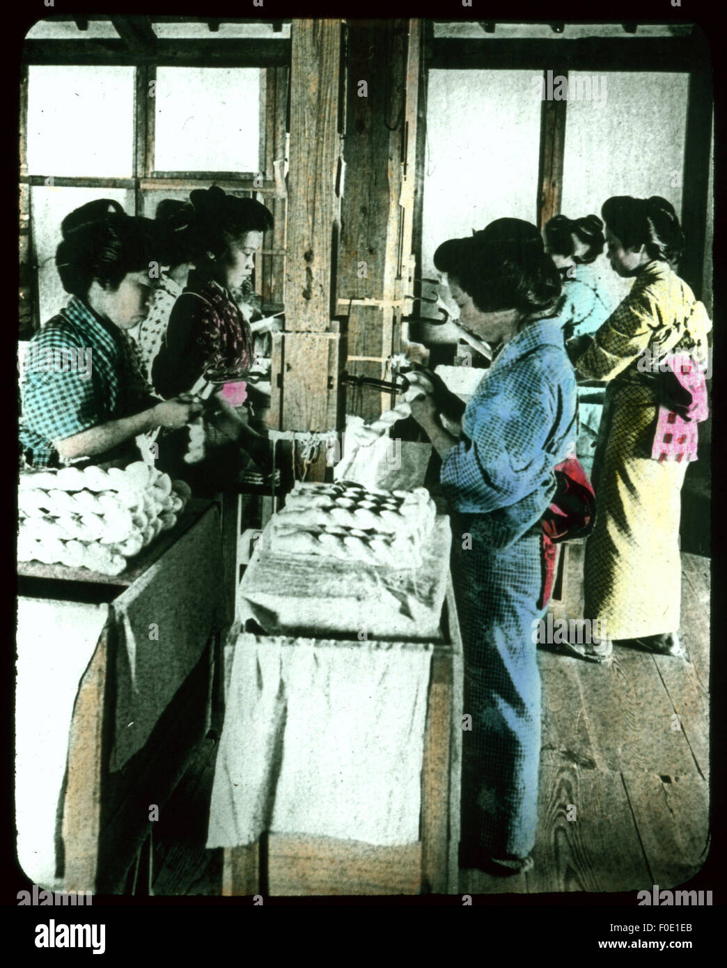 Sorting silk involves separating and preparing the fibers for various ...