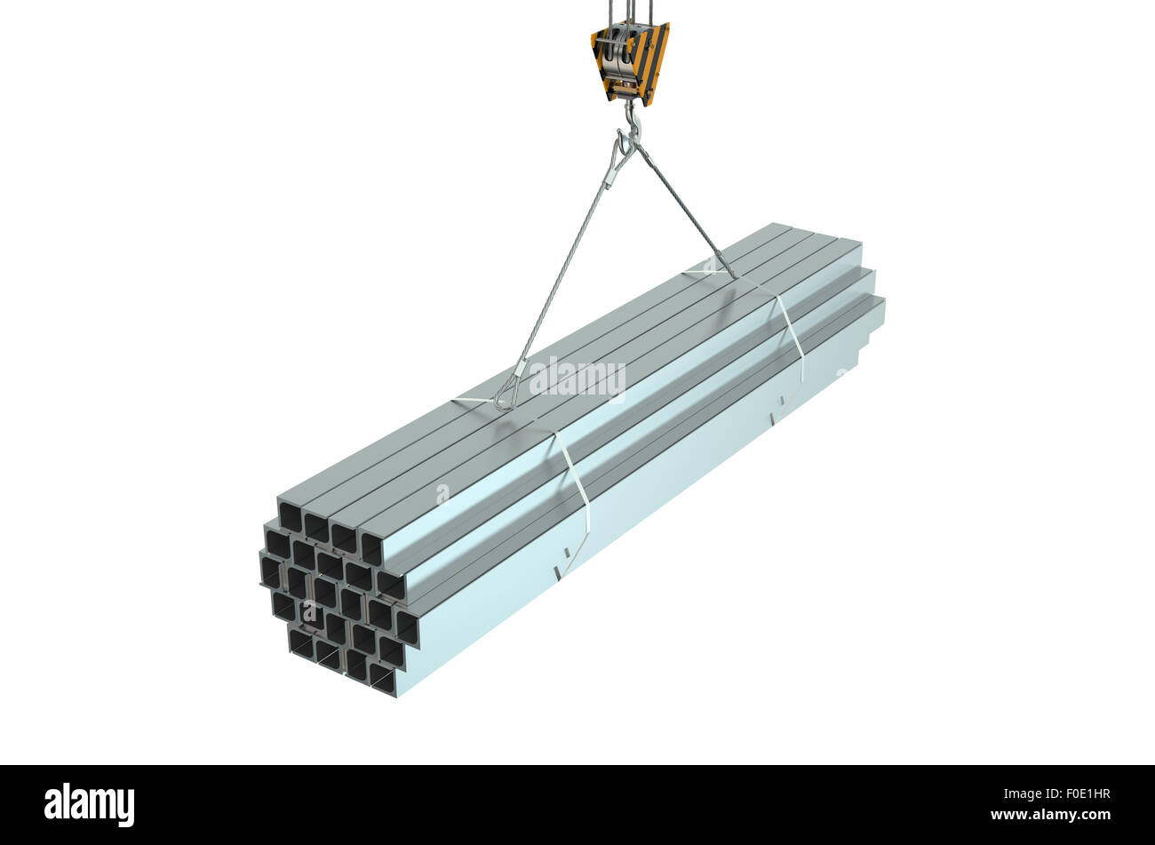 Crane hook with rolled metal metallic angles Stock Photo - Alamy