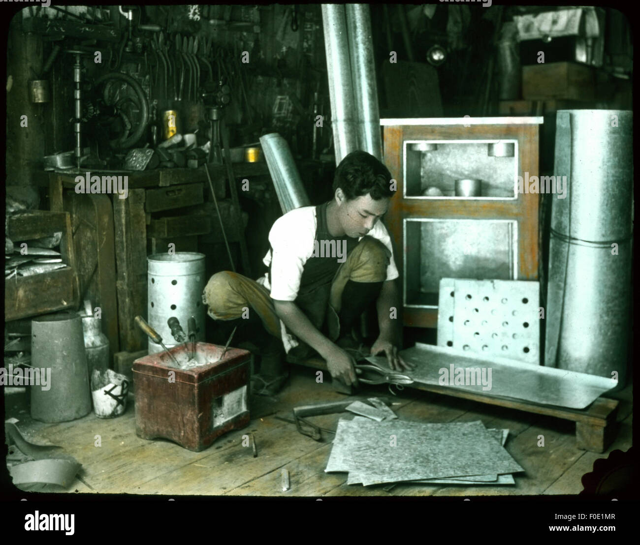 Tinsmith at work Stock Photo, Royalty Free Image: 86360535 - Alamy