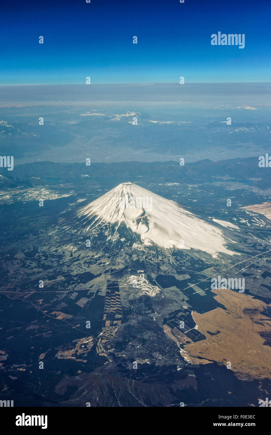 Aerial view of Mt. Fuji in Japan Stock Photo - Alamy