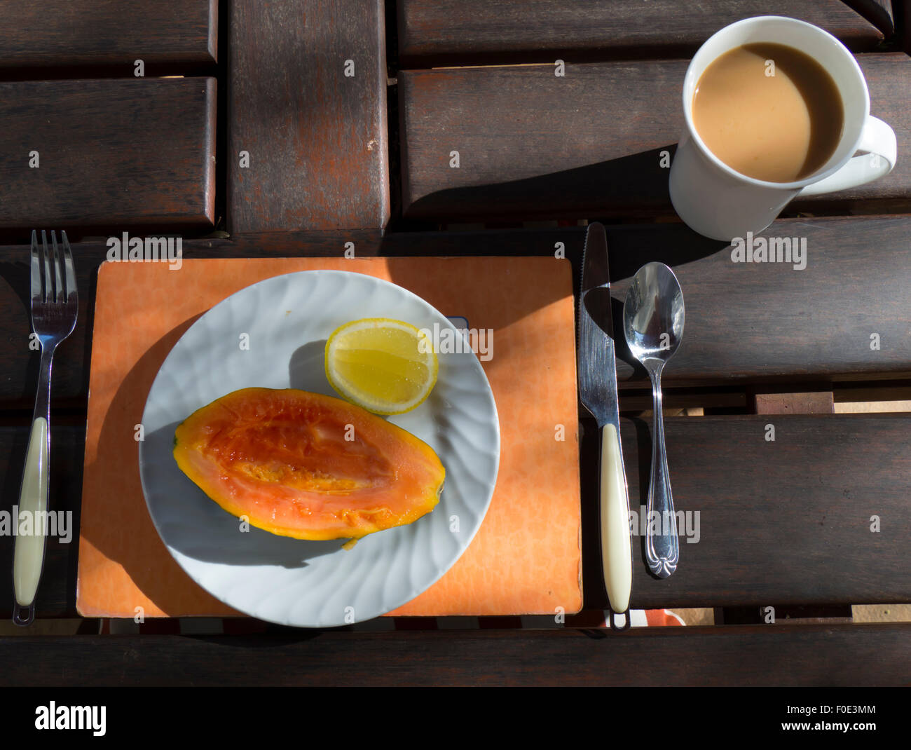 East Africa, Kenya, Breakfast, papaya Stock Photo - Alamy