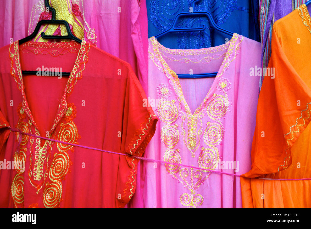 Clothes at the souk of Marrakesh in Morocco Stock Photo - Alamy