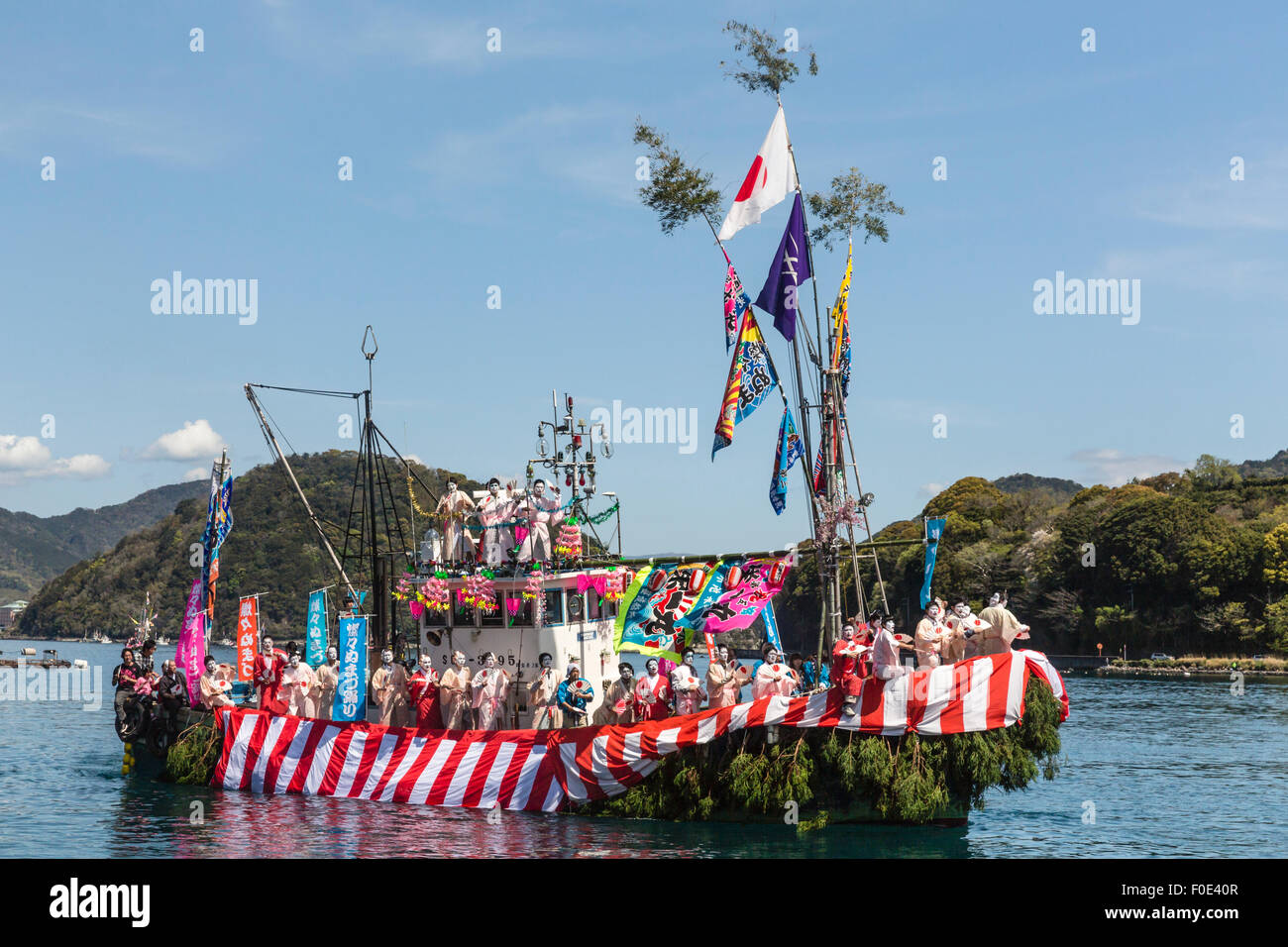 Decorated fish boat at Ose Festival in Japan Stock Photo - Alamy