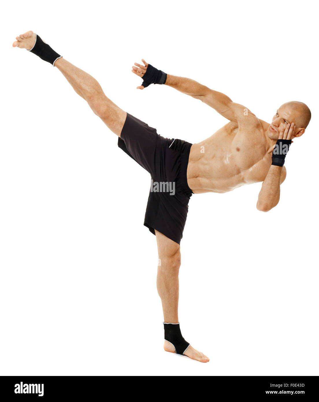 Muscular kickbox muay thai fighter hi-res stock photography and images ...