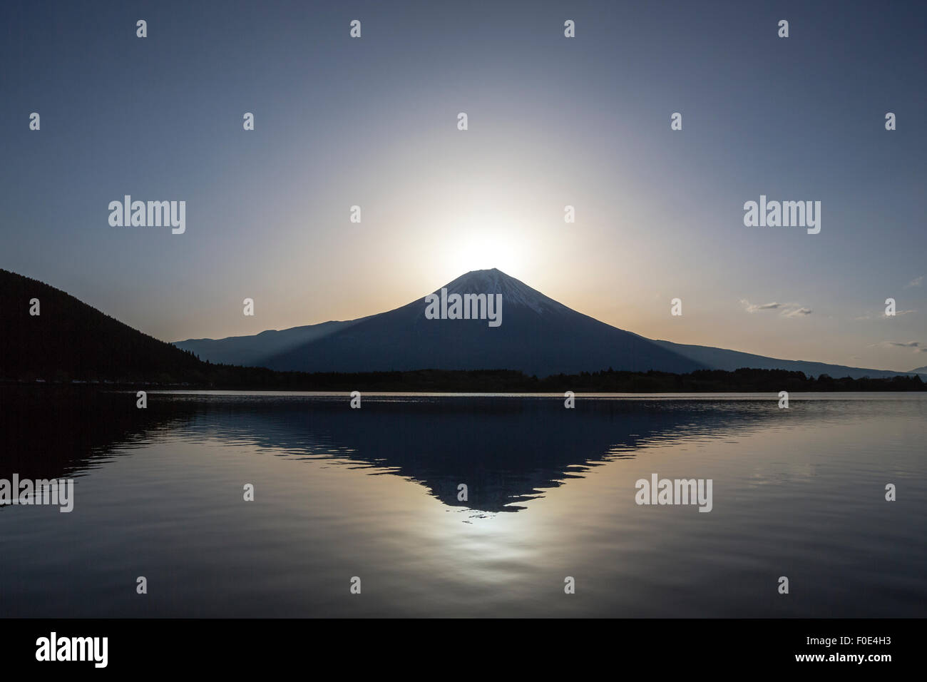 Mt. Fuji amd Lake Tanuki in Japan Stock Photo - Alamy