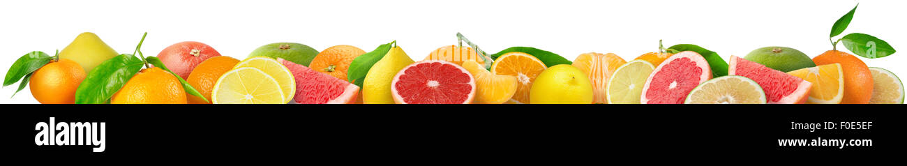 Beautiful citrus fruits border Stock Photo - Alamy
