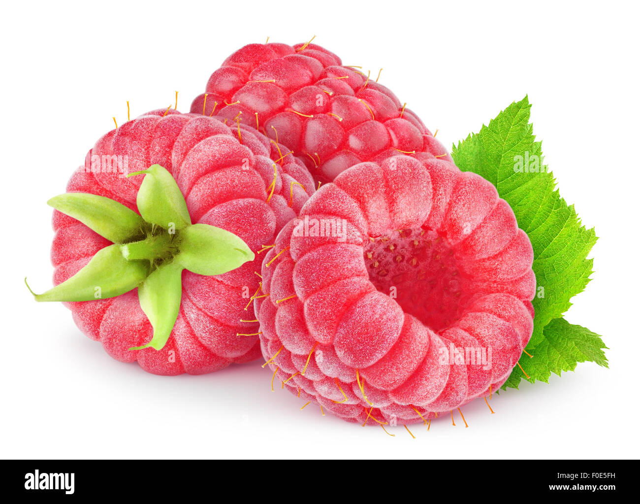 Pile fresh ripe raspberries Cut Out Stock Images & Pictures - Alamy