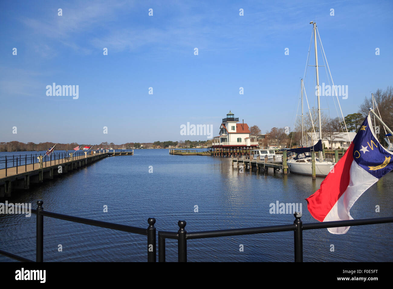 Roanoke River Lighthouse circa 1886, Edenton, NC, USA Stock Photo - Alamy