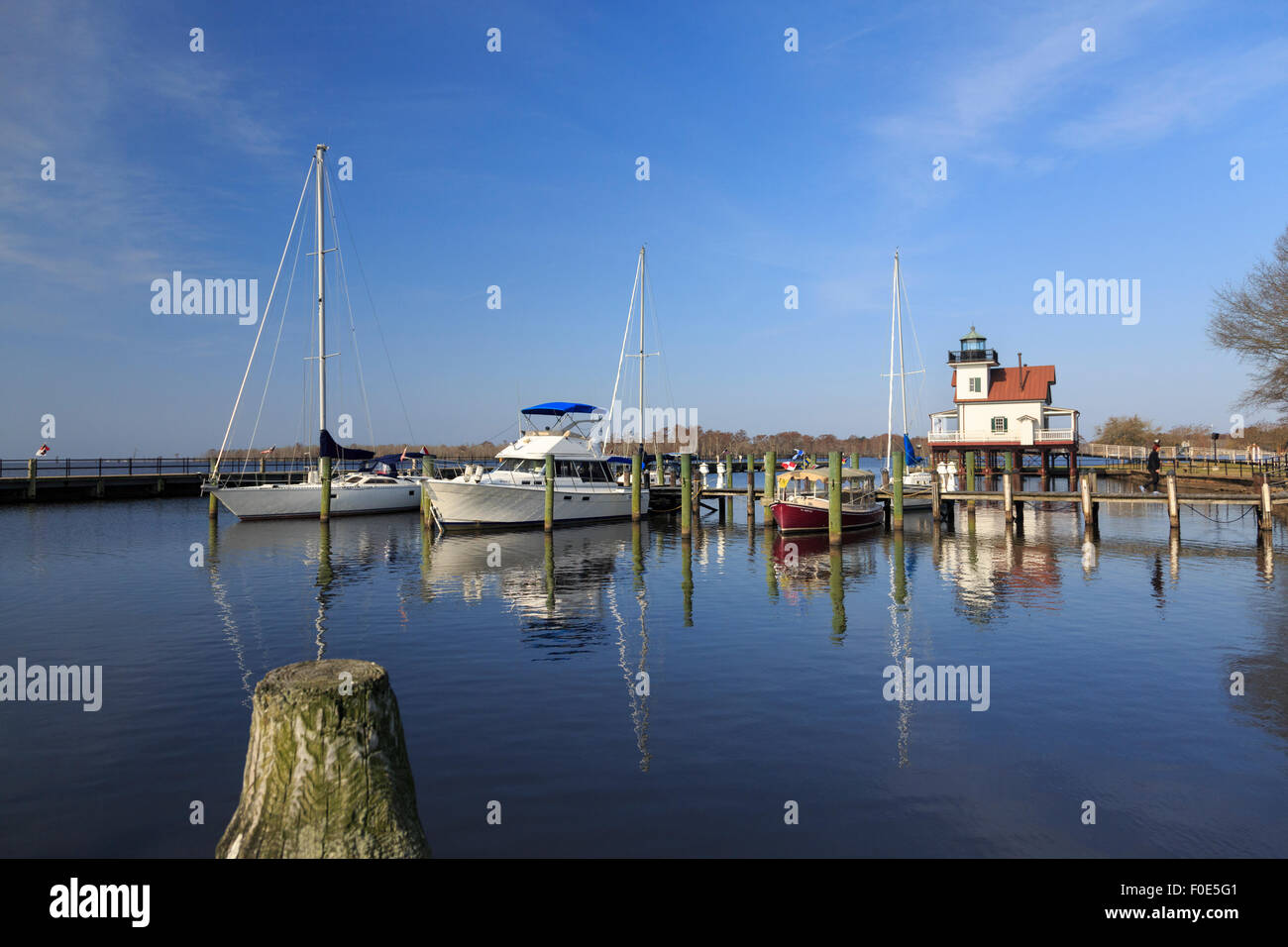 Roanoke River Lighthouse circa 1886, Edenton, NC, USA Stock Photo - Alamy