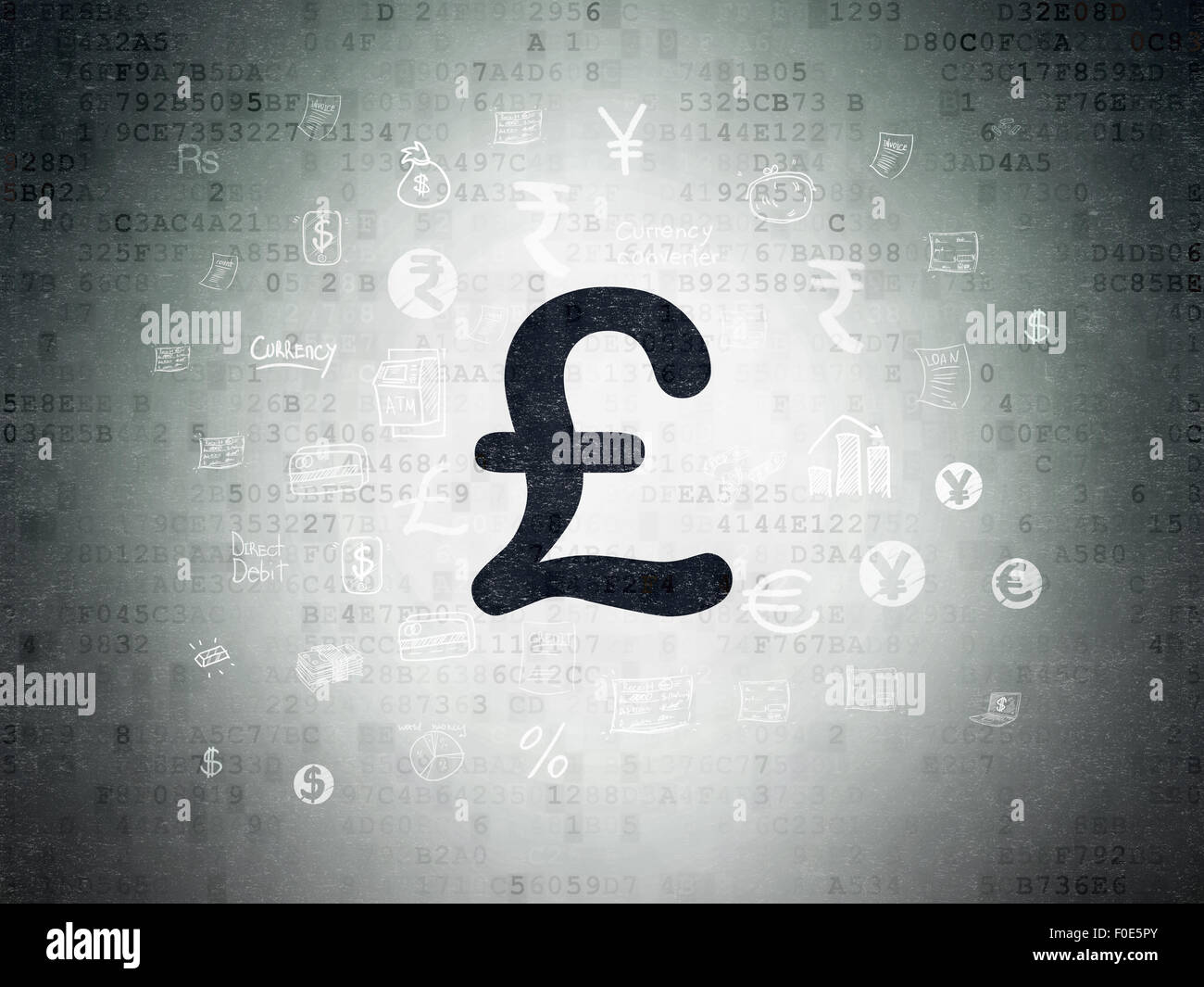Currency concept: Pound on Digital Paper background Stock Photo - Alamy