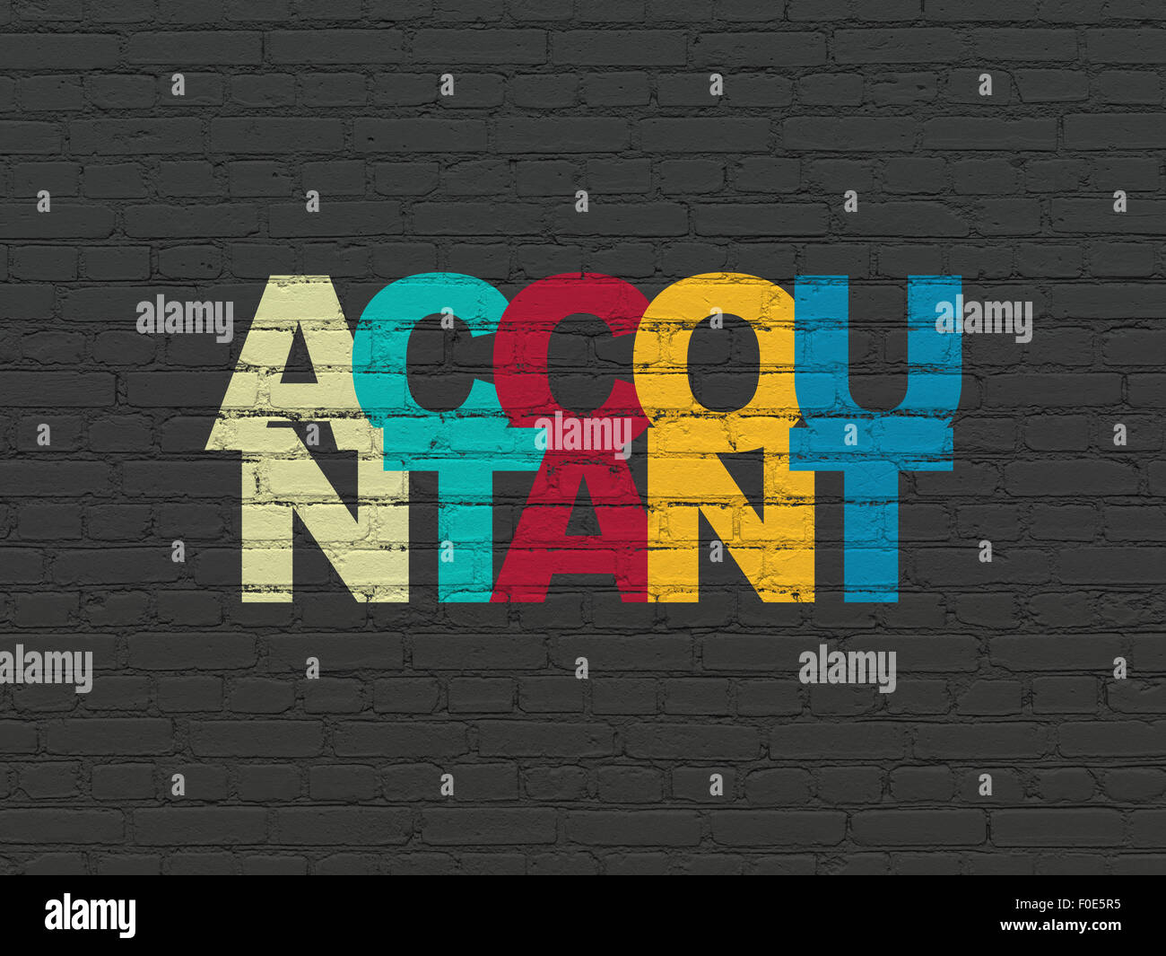 Banking concept: Accountant on wall background Stock Photo - Alamy