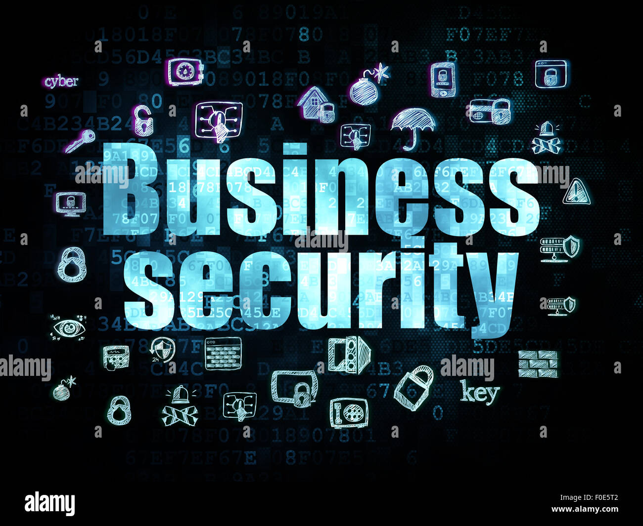 Protection concept: Business Security on Digital background Stock Photo ...