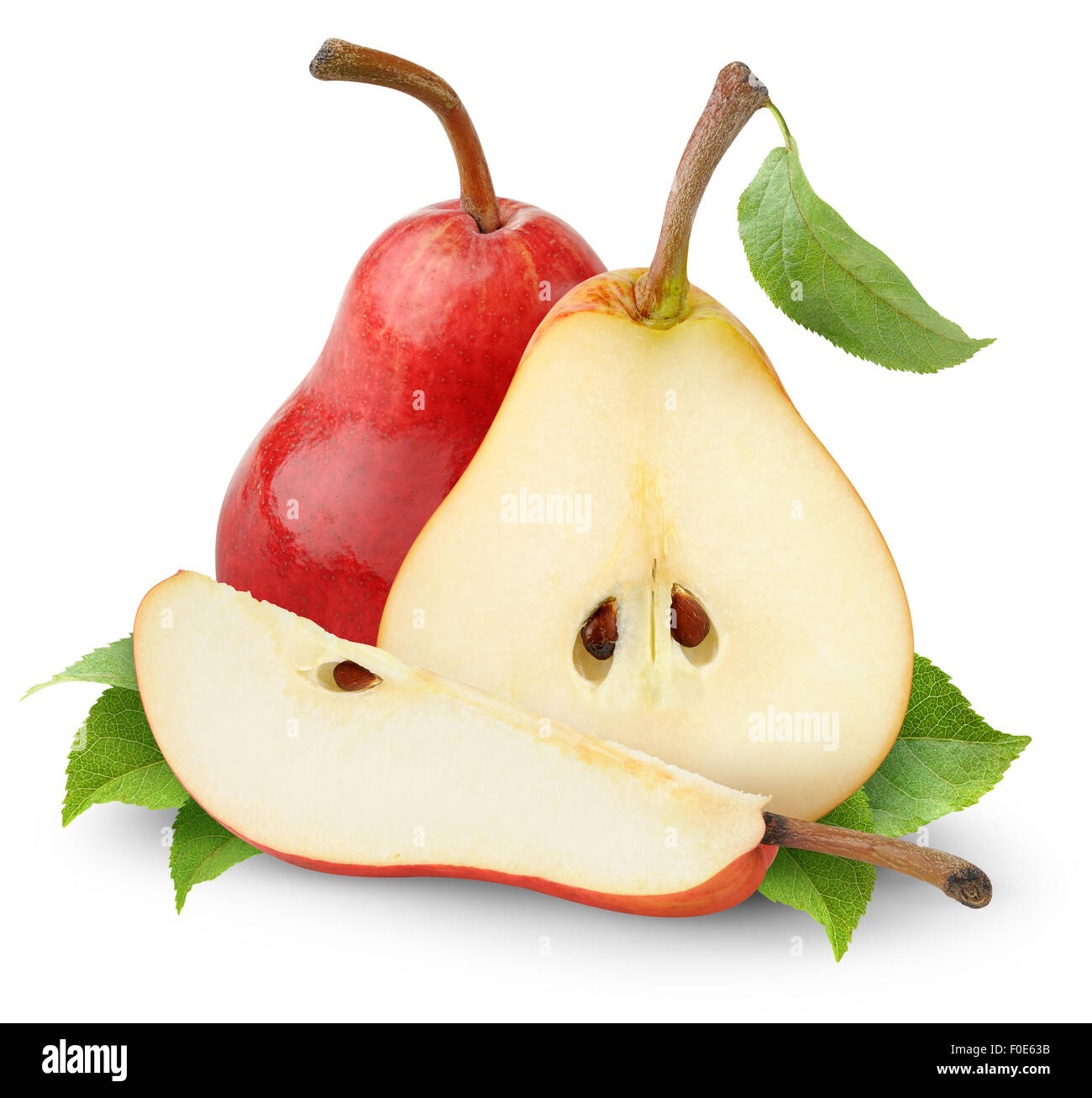 Red pear leaf cut out hi-res stock photography and images - Alamy