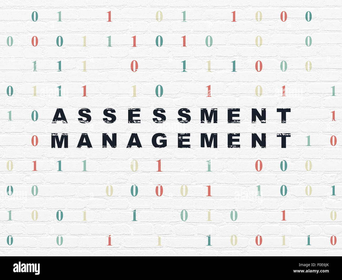 Business concept: Assessment Management on wall background Stock Photo ...