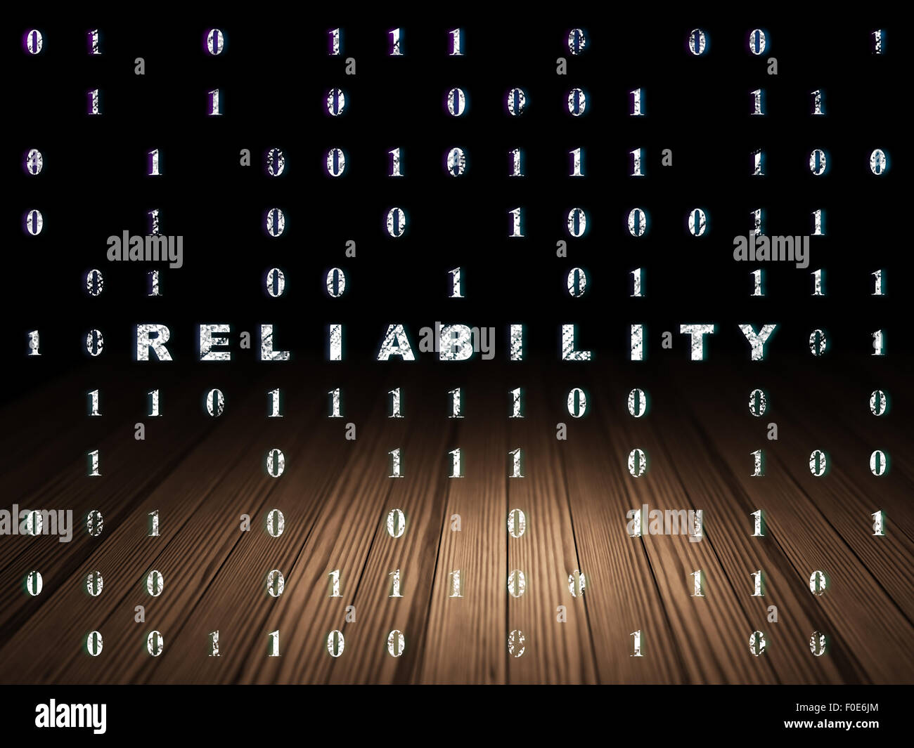 Finance concept: Reliability in grunge dark room Stock Photo - Alamy