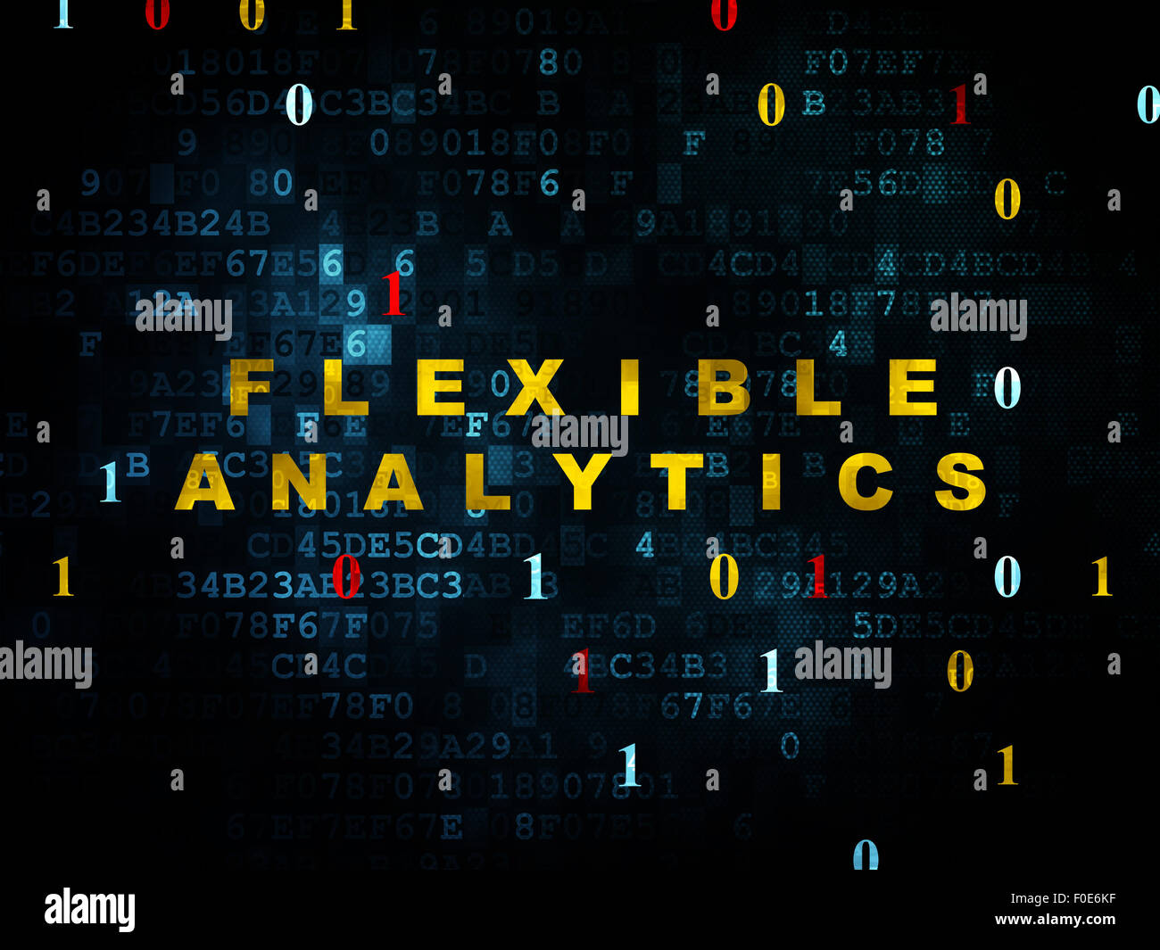 Business concept: Flexible Analytics on Digital background Stock Photo - Alamy