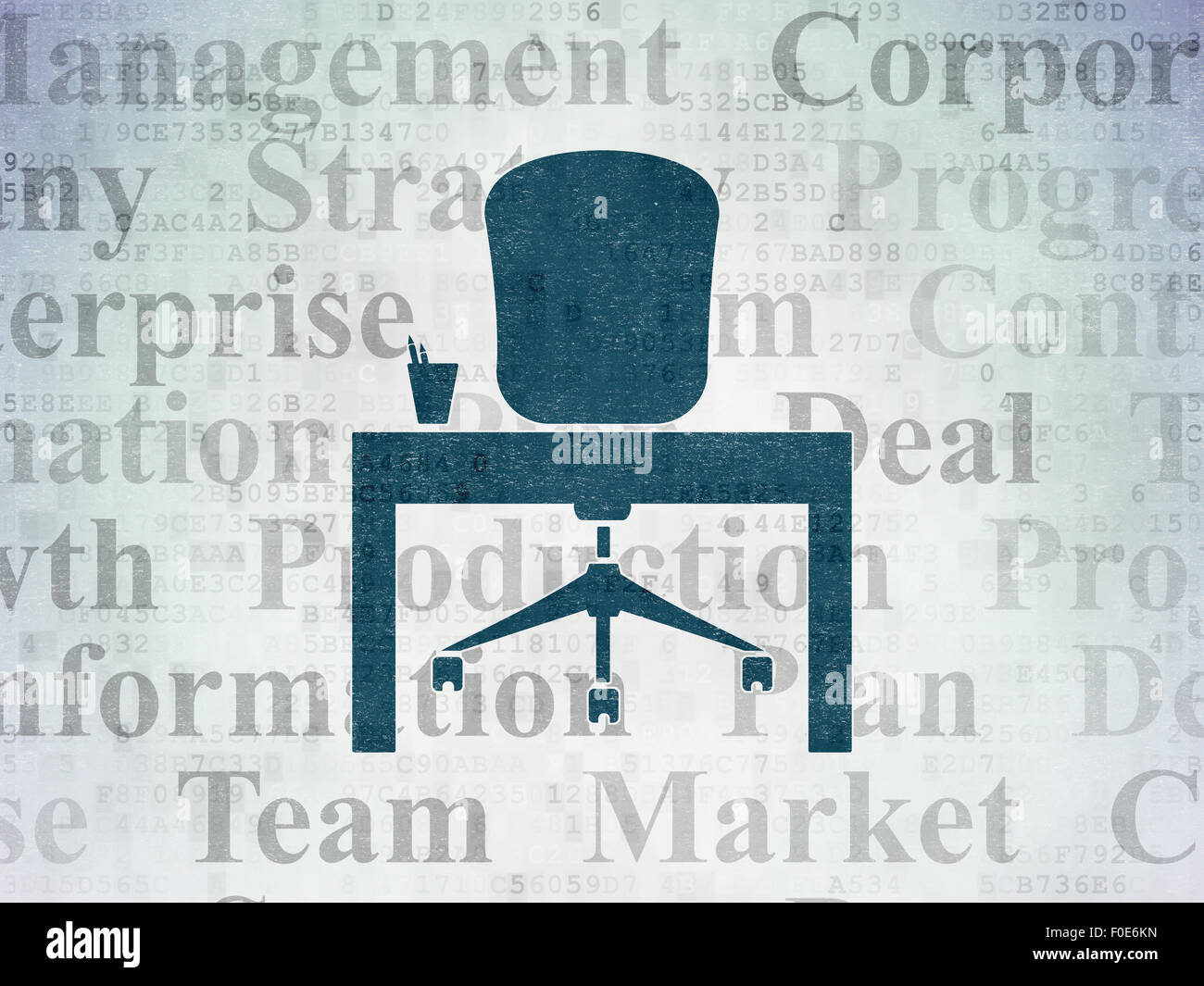 Business concept: Office on Digital Paper background Stock Photo - Alamy
