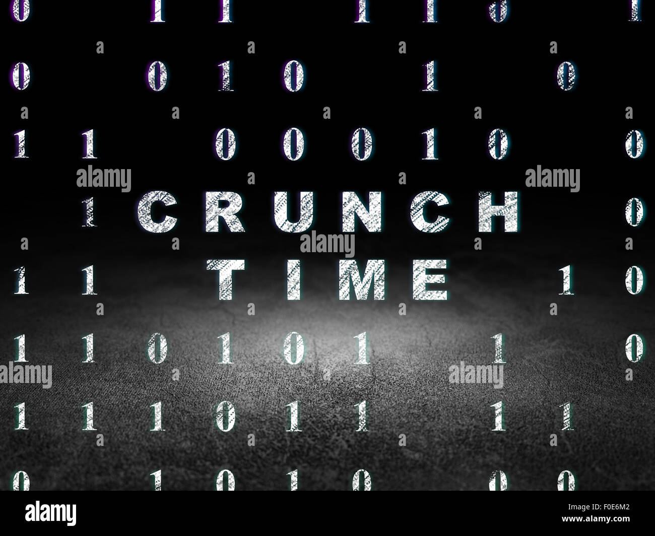 Business concept: Crunch Time in grunge dark room Stock Photo - Alamy