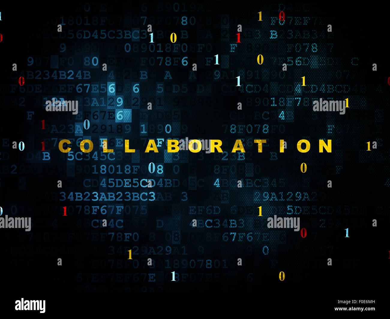 Finance concept: Collaboration on Digital background Stock Photo - Alamy