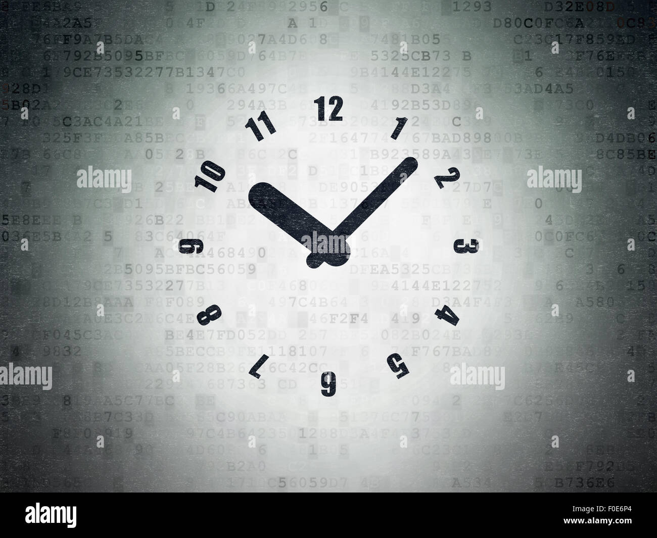 Time concept: Clock on Digital Paper background Stock Photo - Alamy
