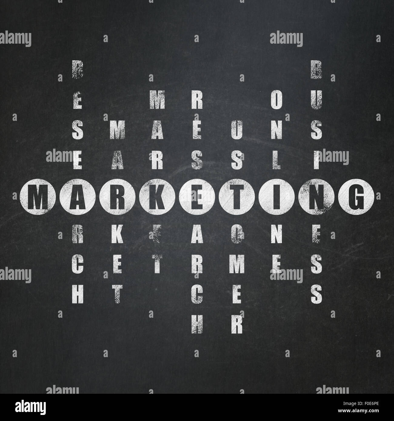 Advertising concept: word Marketing in solving Crossword Puzzle Stock ...
