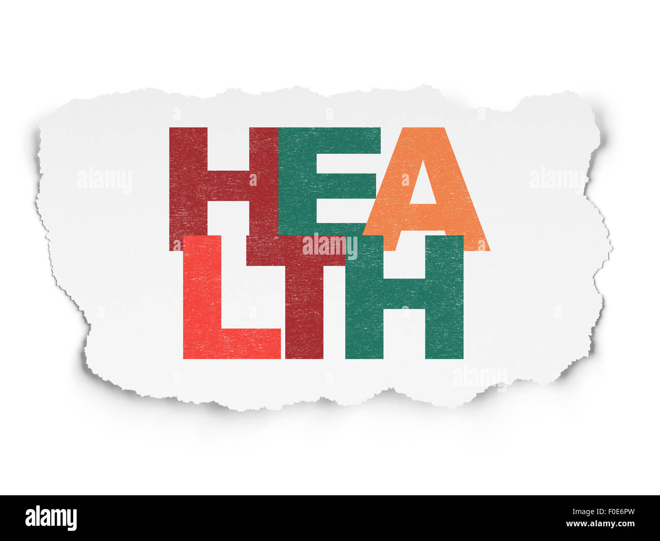 Healthcare concept: Health on Torn Paper background Stock Photo - Alamy