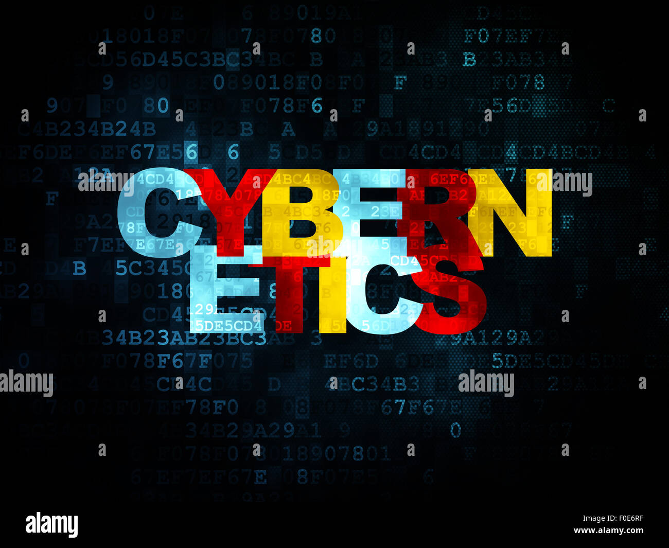 Science concept: Cybernetics on Digital background Stock Photo - Alamy