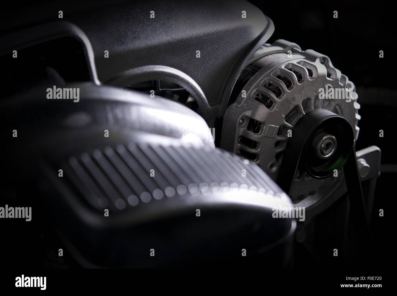 Car Alternator Closeup Photo. Modern Car Electric Generator Device ...